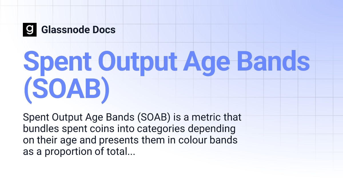 Spent Output Age Bands (SOAB) | Glassnode Docs