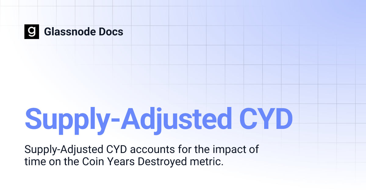 Supply-Adjusted CYD | Glassnode Docs