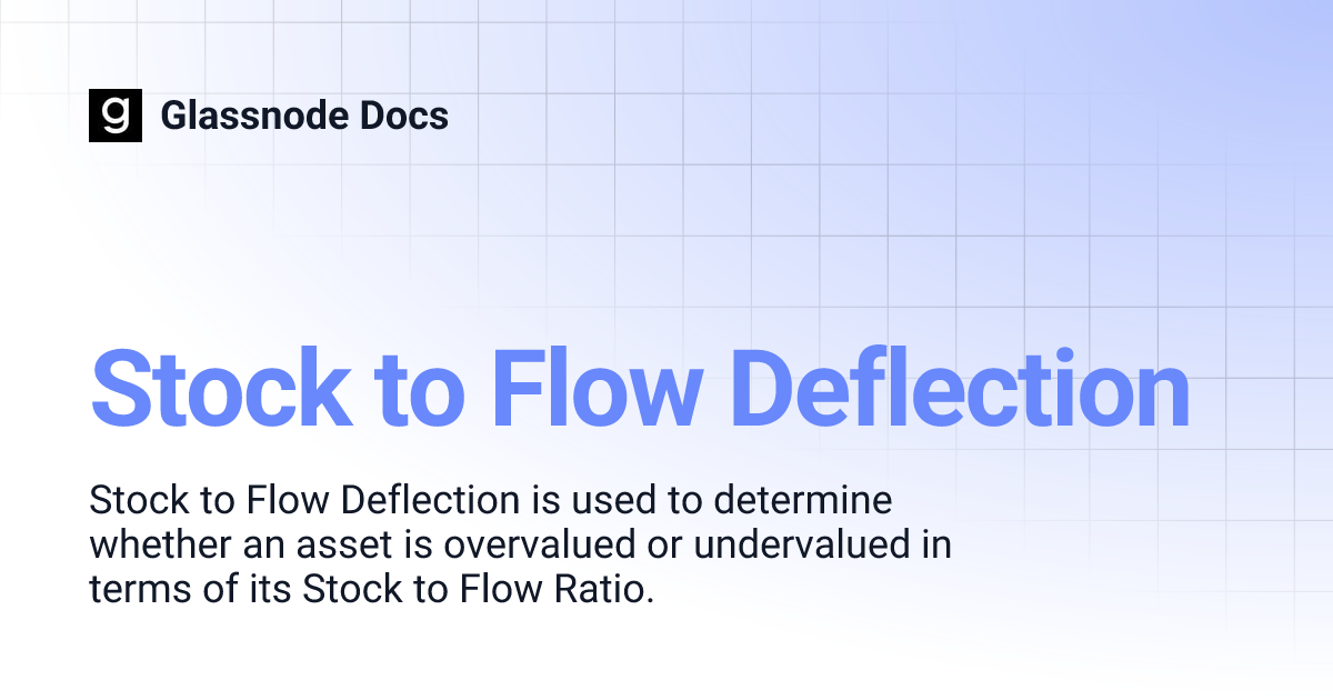 Stock to Flow Deflection | Glassnode Docs