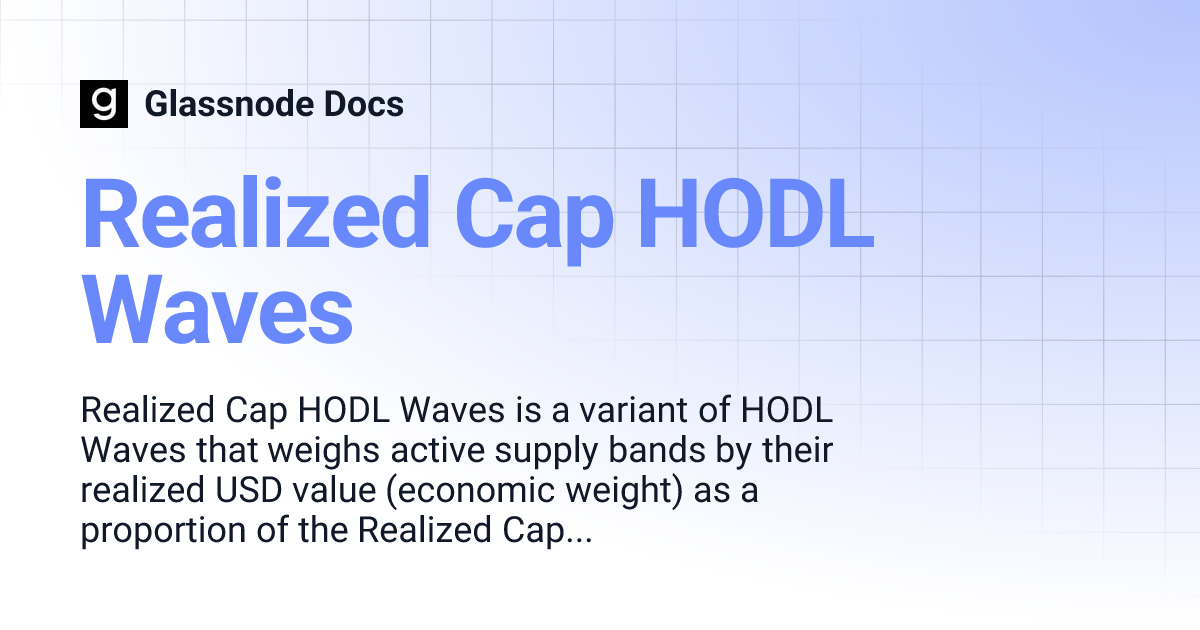 Realized Cap HODL Waves | Glassnode Docs